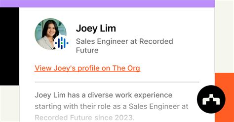 Joey Lim Sales Engineer At Recorded Future The Org