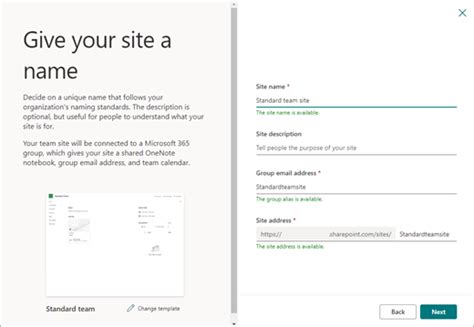 Create A Team Site In SharePoint Microsoft Support