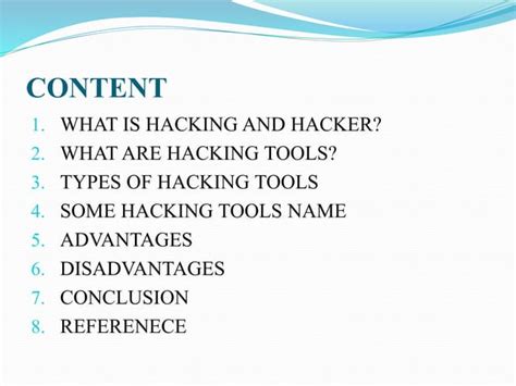 Overview On Hacking Tools PPTX