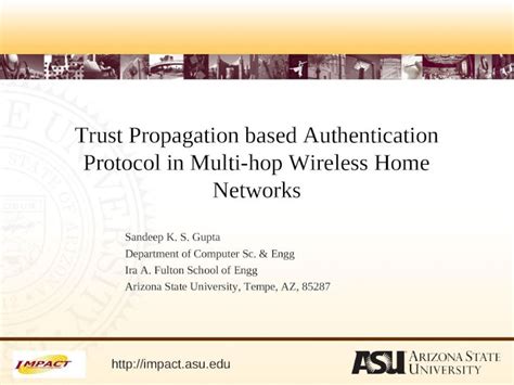 Ppt Trust Propagation Based Authentication Protocol In Multi Hop