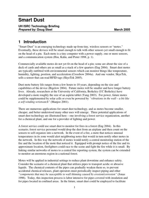 Smart Dust Pdf Wireless Sensor Network Security Alarm