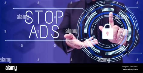 Text Caption Presenting Stop Ads Conceptual Photo Program That Will
