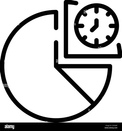 Pie Chart Time Management Icon Outline Pie Chart Time Management Vector Icon For Web Design