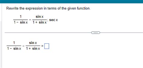 Solved Rewrite The Expression In Terms Of The Given