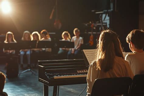 Students In Music And Performance Class Premium Ai Generated Image