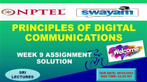 💥week 9💥🔥100🔥 Principles Of Digital Communications Assignment Solution