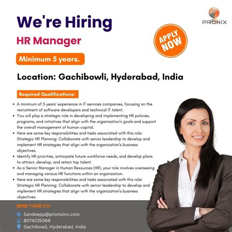 Pronixinc Pronixinc Hr Hrmanager Hiring Hyderabad