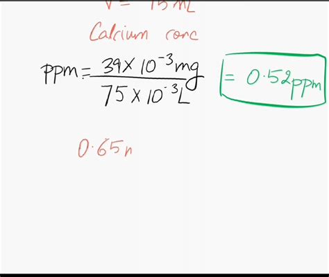 solved in clinical applications the unit parts per million ppm is