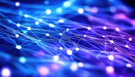 Abstract Blue And Purple Network Premium Ai Generated Image