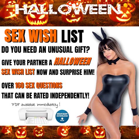 Adult Halloween Sex Wishlist Party Games Spooky Season With Halloween