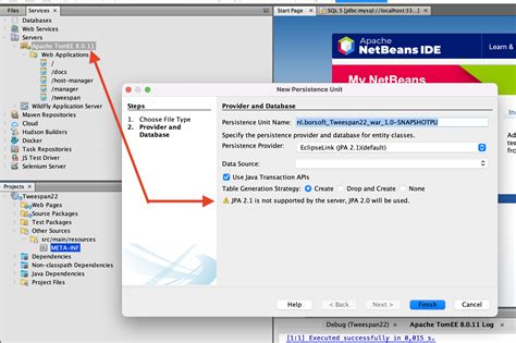 Creating Jpa 2122 Persistence Unit Not Supported For Tomee 8011