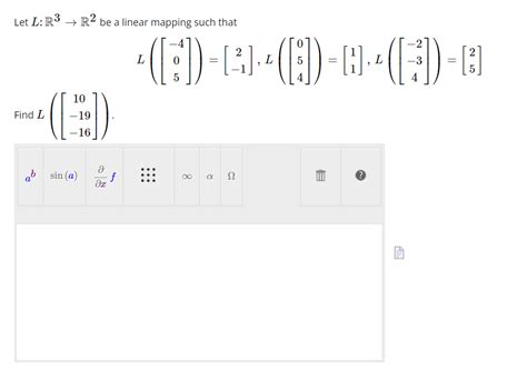 Solved Let L R R Be A Linear Mapping Such That Chegg