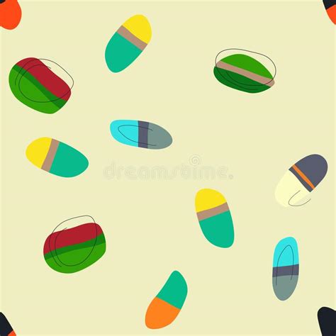 Vector Seamless Pattern Background With Abstract Colorful Shapes Stock Vector Illustration