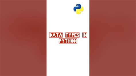 Data Types In Python 🔥🔥 Python Data Datatypes Pythontutorial