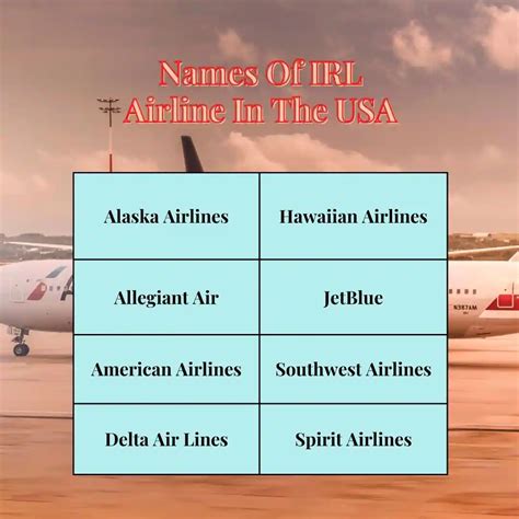 Name An Airline For Your Professional Business Or Project Good Name