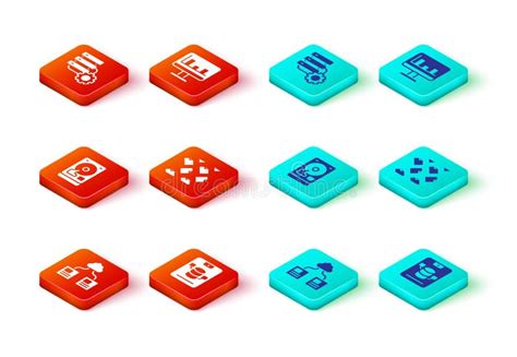 Set Cloud Technology Data Transfer Server Data Web Hosting Hard Disk Drive Hdd Stream