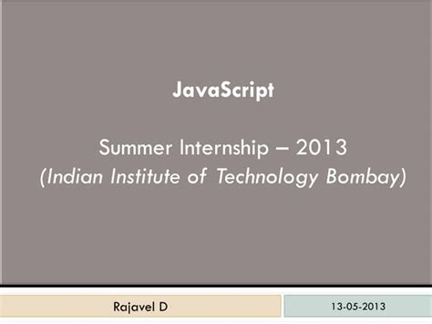 Javascript Ppt