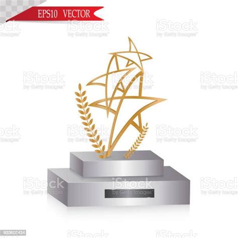 흰색 바탕에 크리스탈 그런 지 현실적인 벡터 일러스트와 함께 새겨진 유리 트로피 개념에 대한 스톡 벡터 아트 및 기타 이미지 개념 결정체 경기 스포츠 Istock