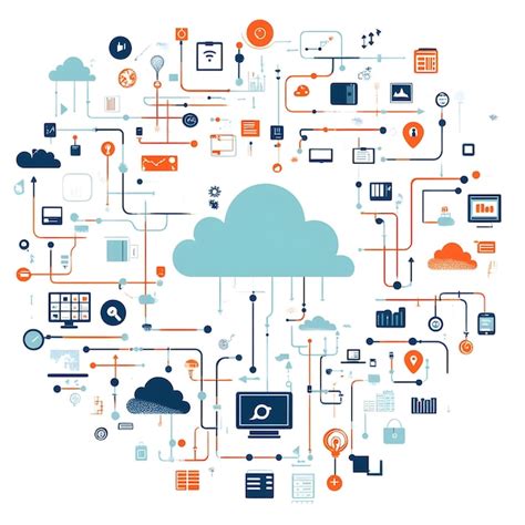 Flat Ai Powered Cloud Computing Frame Concept As A Clean Border Frame