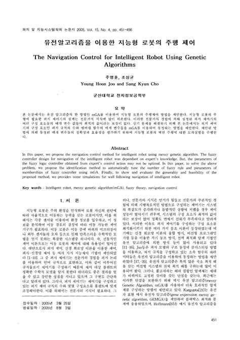 Pdf The Navigation Control For Intelligent Robot Using Genetic Algorithms