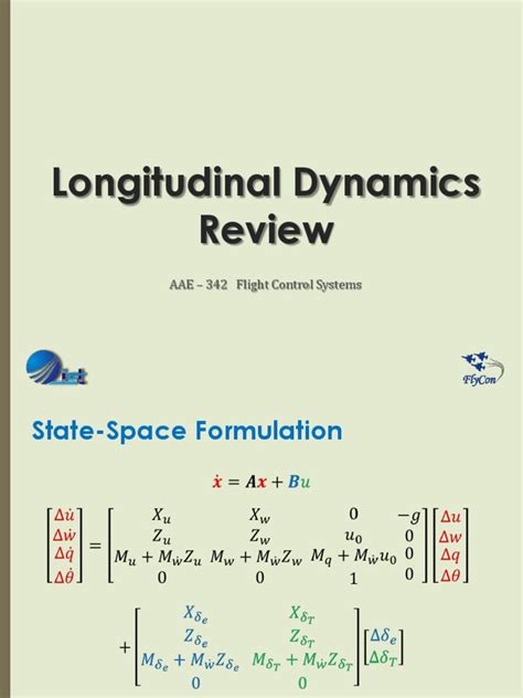 Part 3a Longitudinal Dynamics Review Pdf Pdf Stability Theory Part 3a Longitudinal Dynamics Review Pdf Pdf Stability Theory