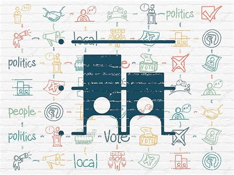 Political Concept Election On Wall Background White Flowchart Voting