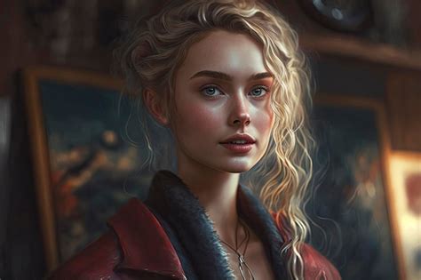 Premium Ai Image College Girl