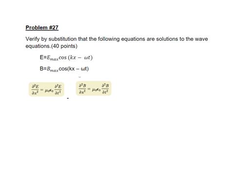solved verify by substitution that the following equations