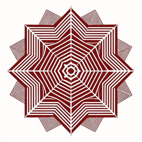 Simple Fractal Pattern With Repeating Lines That Mirror Themselves As They Get Smaller Premium