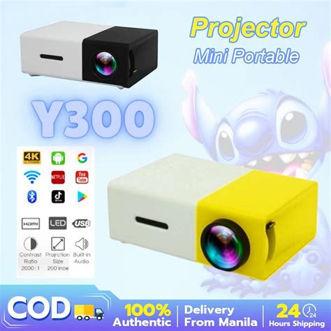 Yg300 Mini Projector Phone Portable Small Projecter Home Theater Projector Laptop Lcd 1080p Usb