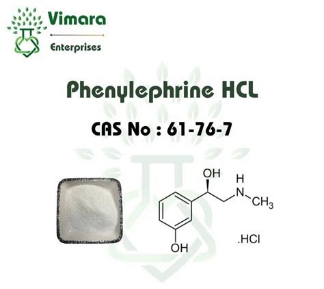 Phenylephrine Hydrochloride Api Powder Usp At ₹ 6500 Kg Decongestant Api Powder In Surat Id