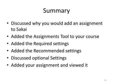 Creating Assignments Ppt