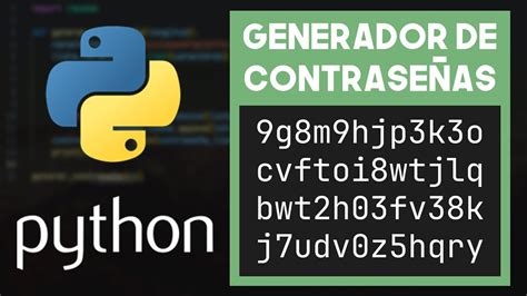 Generador De ContraseÑas En Python 🐍 Youtube