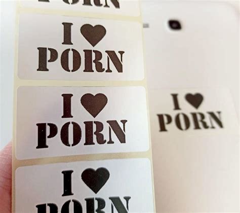 I LOVE PORN Sticker Stickers Pack Porn Stickers Joke Decal Porn Decal Sex Sticker Paper