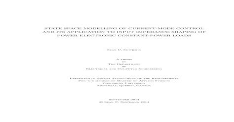 Pdf State Space Modelling Of Current Mode Control And Its · ﬁlter