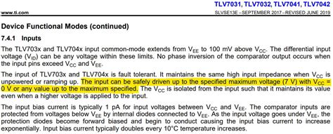 TLV7031 Voltage At In And In Without Supply Voltage Amplifiers Forum Amplifiers TI E2E