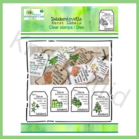 Stempels Stansen Set Betekenisvolle Kerst Labels