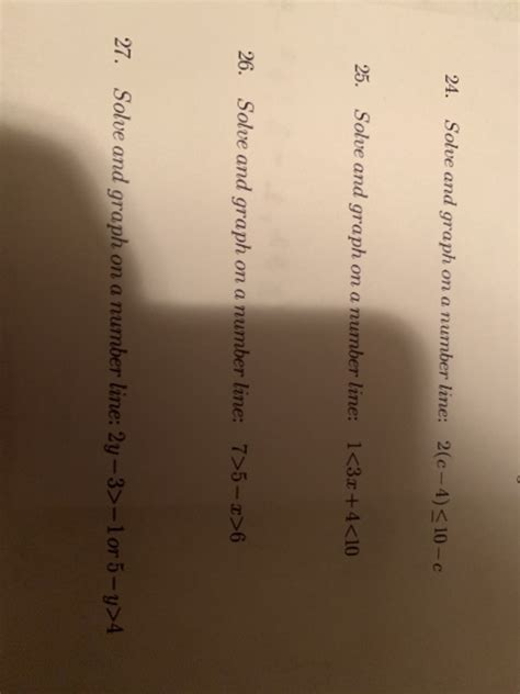 Solved 24 Solve And Graph On A Number Line 21c 4 10 C 25 Chegg Com