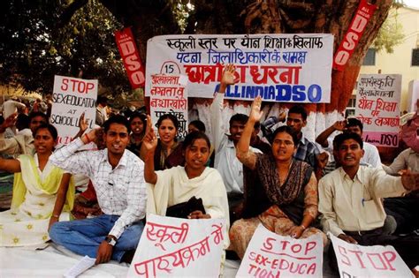 View Patna All India DSO Protests Sex Education In Babes