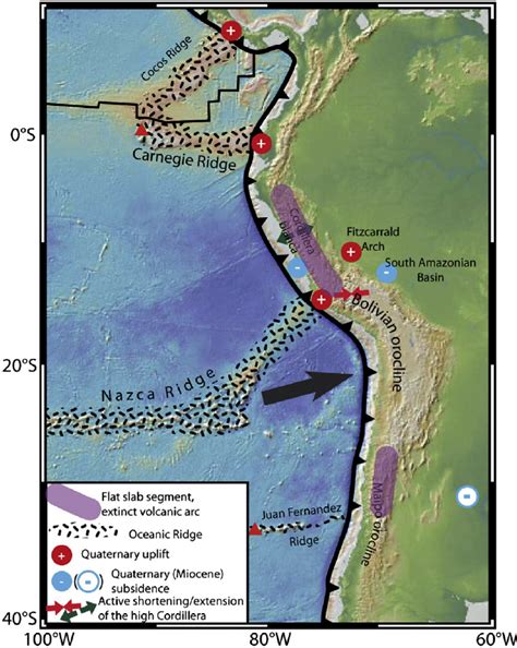 Subduction Of Oceanic Ridges Beneath South America The Black Arrow
