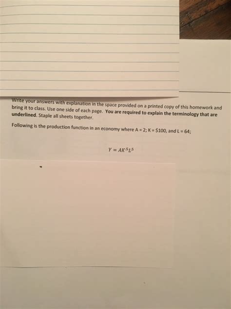 Solved 9 What Is Per Worker GDP At The Steady State 10 Chegg Com