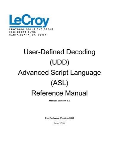 advanced script language programming teledyne lecroy