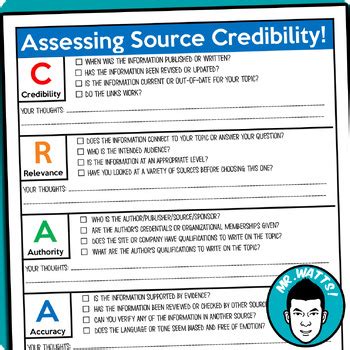 Assessing Source Credibility By MrWatts TPT