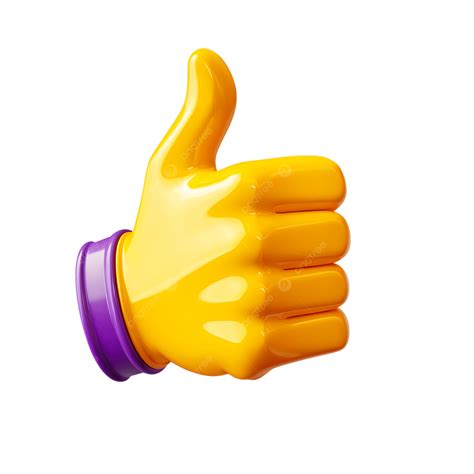 Golden Thumbs Up Emoji Representing Approval Positivity Agreement