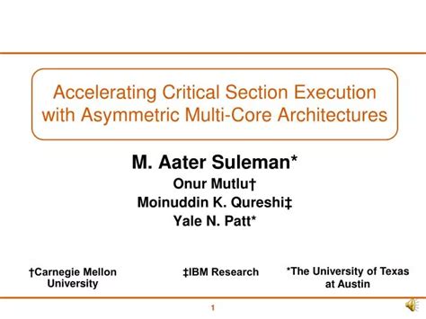 Ppt Accelerating Critical Section Execution With Asymmetric Multi