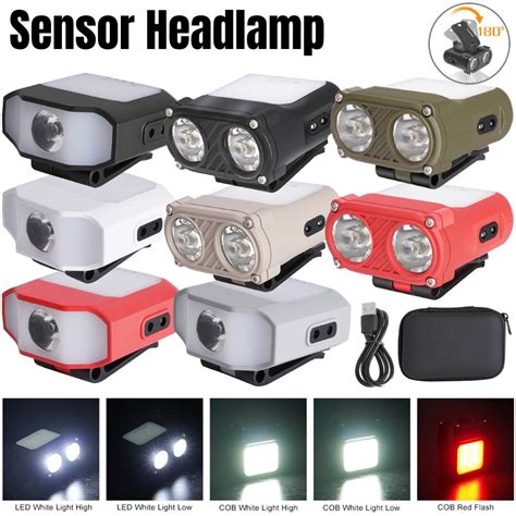 센서 캡 라이트 Led 클립 온 라이트 헤드 램프 Cob Led 타입 C 충전식 헤드 램프 캠핑 낚시 비상 헤드 라이트용 Aliexpress