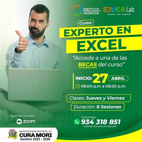 Experto en Excel Campañas Municipalidad Distrital de Cura Mori Plataforma del Estado Peruano