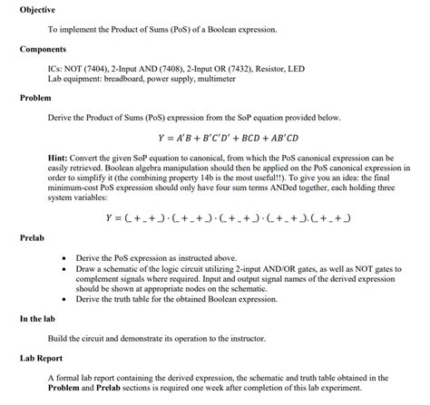 Solved Roblem Derive The Product Of Sums PoS Expression Chegg