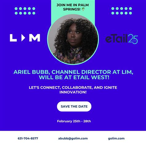 Ariel Bubb On Linkedin Etail25 Etailwest Lim Ecommerce