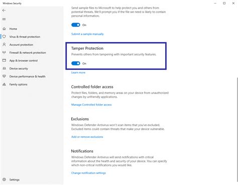 How To Enable Or Disable Windows Defender Tamper Protection